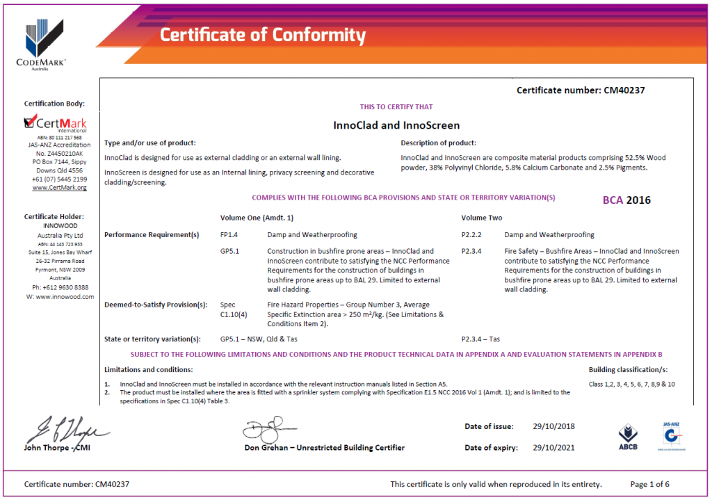 Innowood CodeMark - Composite Timber Decking | Composite Wood | Cladding