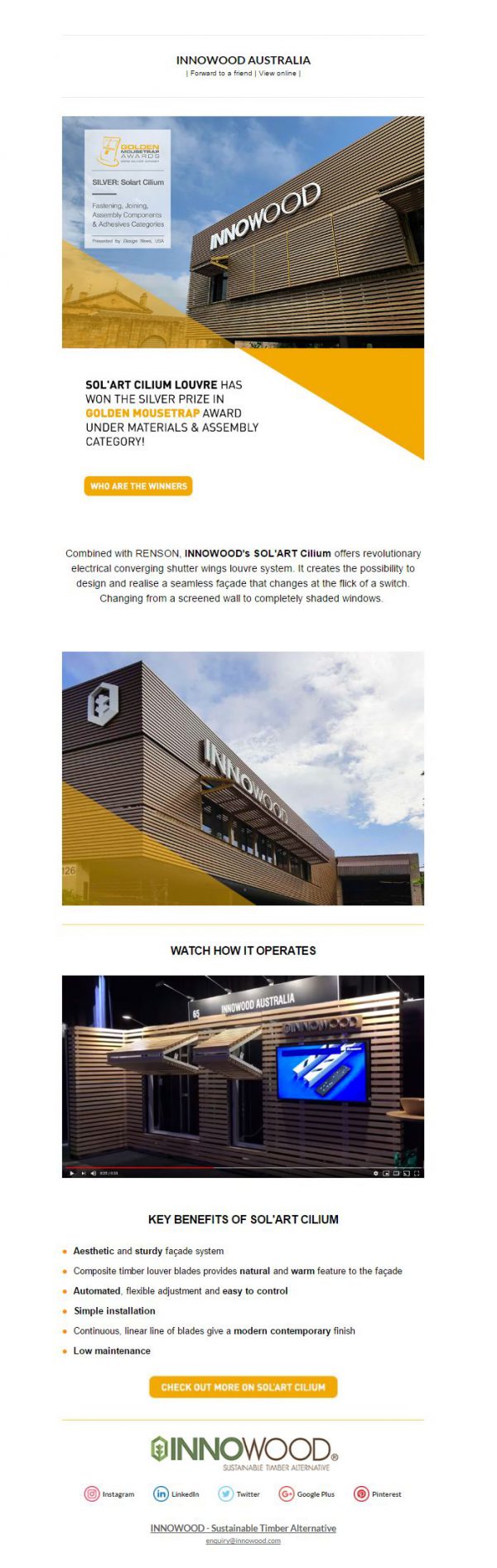 Feb 2019 - INNOWOOD's Prize Winner in USA: SOL’ART Cilium Folding Louvre - Composite Timber ...